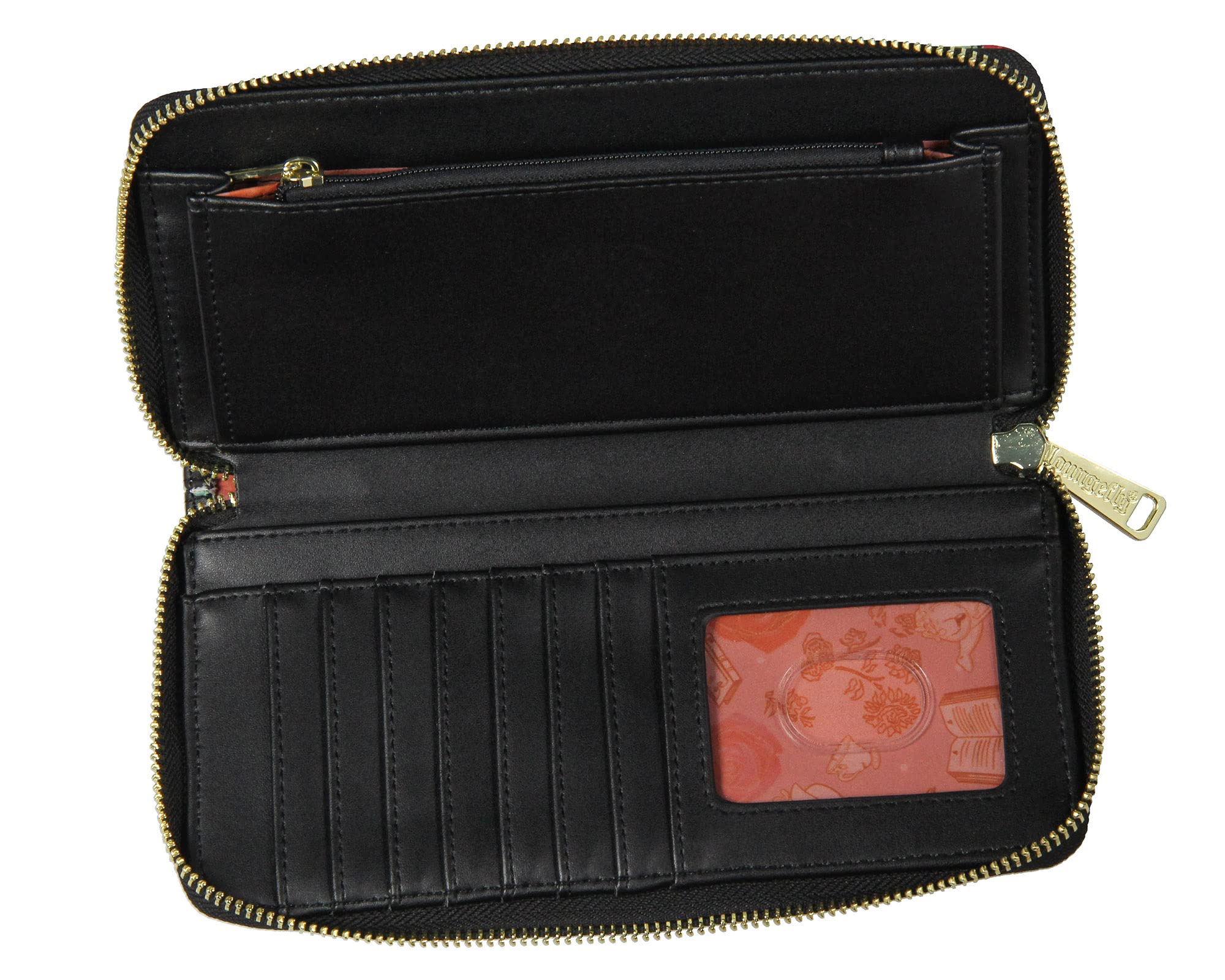 Loungefly Disney Beauty And The Beast Belle Roses Zip Around Wallet