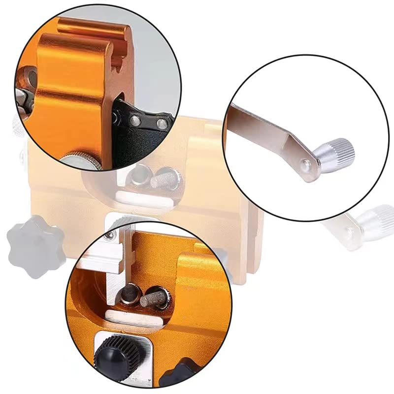 WEIKUELE Chainsaw Chain Sharpening Jig,Chain Saw Blade Sharpener Kit,Hand Crank Chainsaw Blade Sharpener?Chainsaw Sharpening Kit Suitable for All Kinds of Chain Saws (Large)