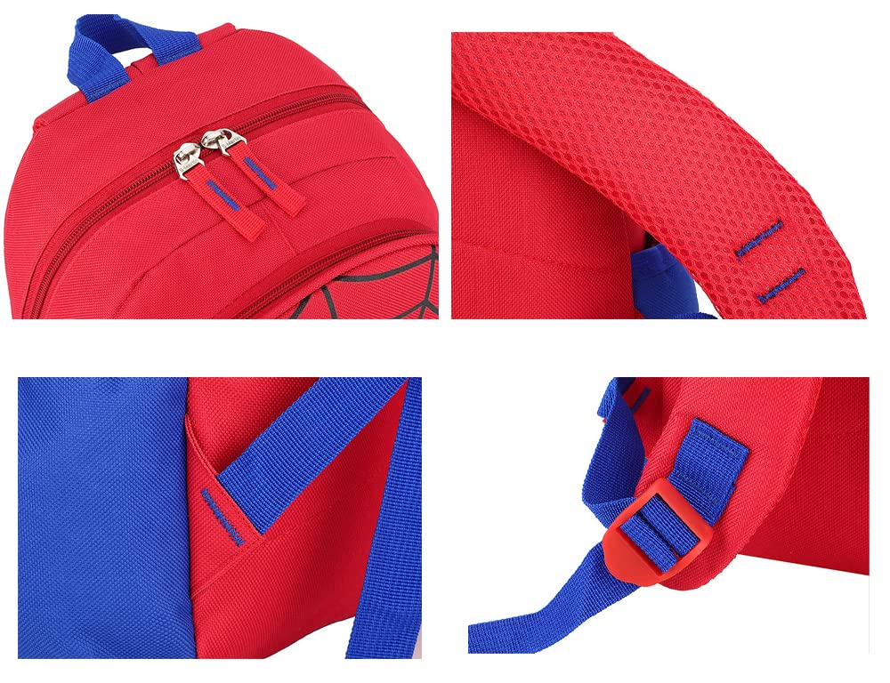Red Spider Web Backpack Case with Large Capacity and Multiple Compartments - Perfect for Organizing School and Office Supplies for Boys, Girls