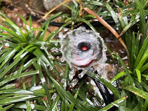 ZILIM 100PCS Drip Emitters Fan Shape with Stake Water Flow, 360 Degree Sprayer Perfect for Irrigation System, Adjustable for 1/4inch(7 x 4mm) Irrigation Tube Watering Kits for Garden Patio Lawn