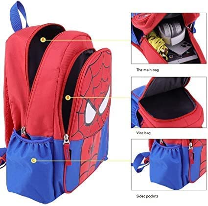 Red Spider Web Backpack Case with Large Capacity and Multiple Compartments - Perfect for Organizing School and Office Supplies for Boys, Girls