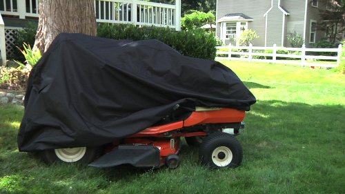 Classic Accessories StormPro Waterproof Heavy-Duty Tractor Cover, Fits tractors with decks up to 54 in,Black