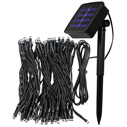 Xunata 171ft Solar Christmas Light, 500 Units LED 2 Modes Solar Powered Fairy String Lights for Outdoor, Gardens, Homes, Wedding, Christmas Party, Waterproof (Warm White)