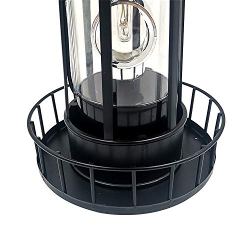 GEZICHTA LED Solar Powered Lighthouse, 360 Degree Rotating Lamp, IP65 Waterproof LED Solar Lighthouse Garden Yard Outdoor Decor