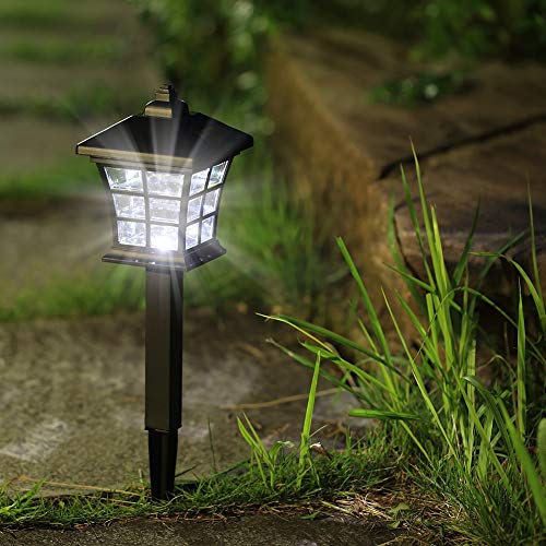 Twinkle Star 6 Pack Solar Pathway Lights Outdoor Solar Garden Lights Solar Powered Landscape Lighting for Yard Patio, Garden, Walkway