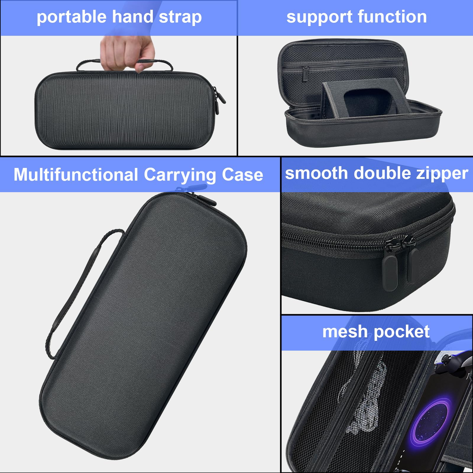 JDGPOKOO Accessories Kit for PlayStation Portal Remote Player, Handheld Case with Protective Case Cover, Hard Shell Carrying Bag Accessories Bundle