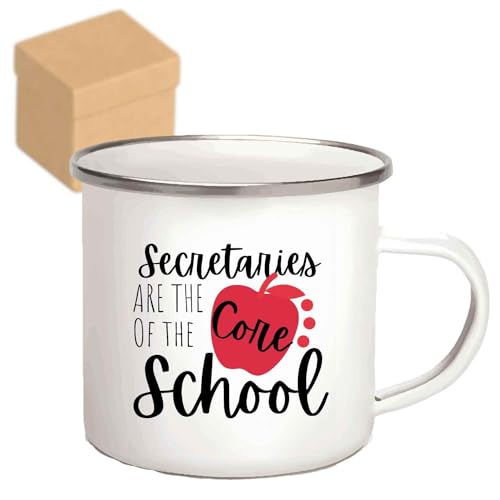 Humorous Gift Appreciation Gift For School Secretaries And Administrators - Show Your Gratitude With 11oz Ceramic Cup 12oz Enamel Silver Mug