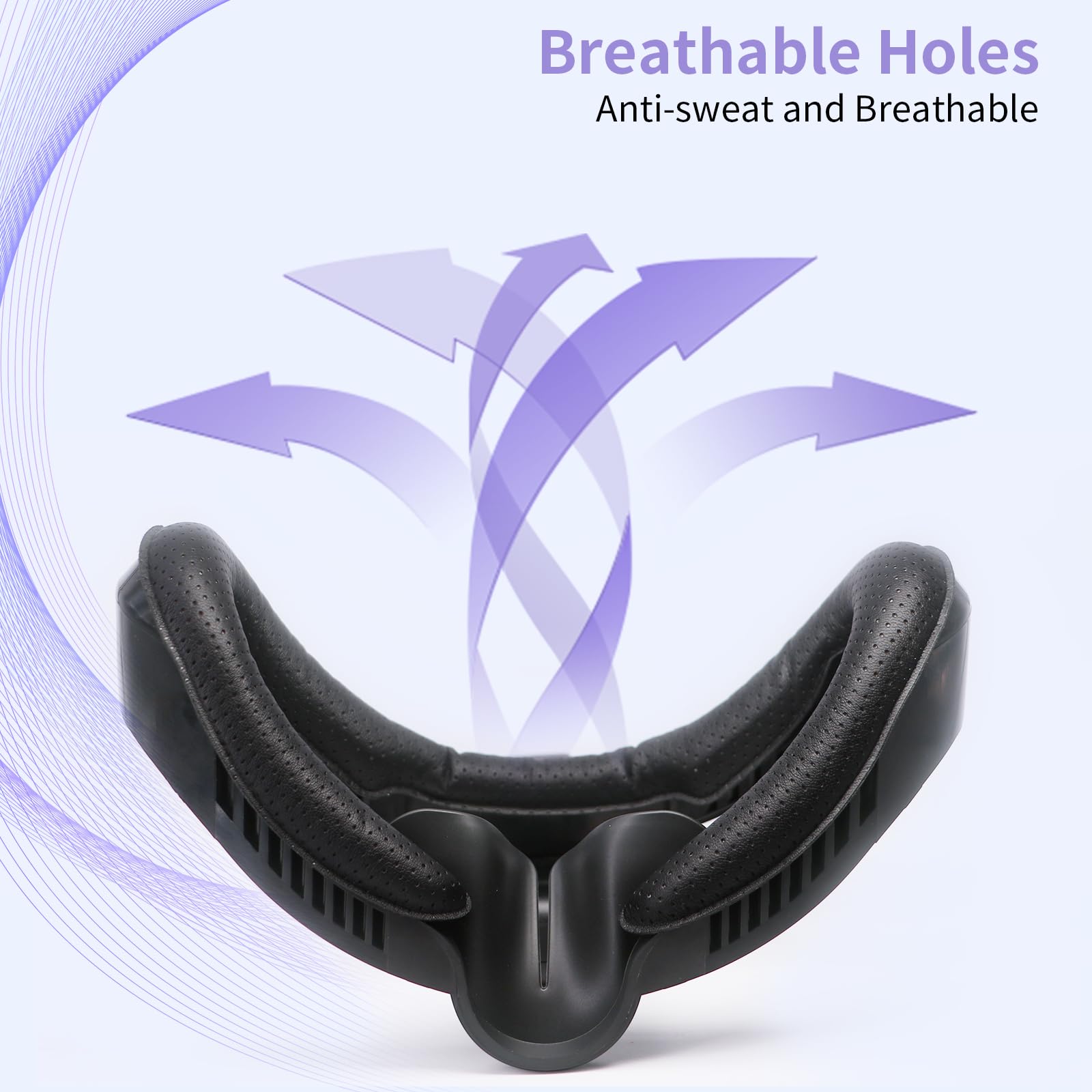 VR Face Pad for PlayStation VR2, Breathable Holes Leather Protective VR Accessories VR Face Cover Cushion Replacement Fitness Facial Interface Bracket Compatible with PS VR2
