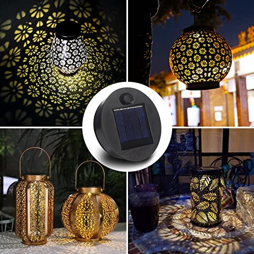 2 Pack Solar Replacement Top Parts, Solar Light Replacement Top, Replacement Solar Light Parts, Solar Lantern Lids for Garden Patio Outdoor Hanging Lanterns (2.76in)