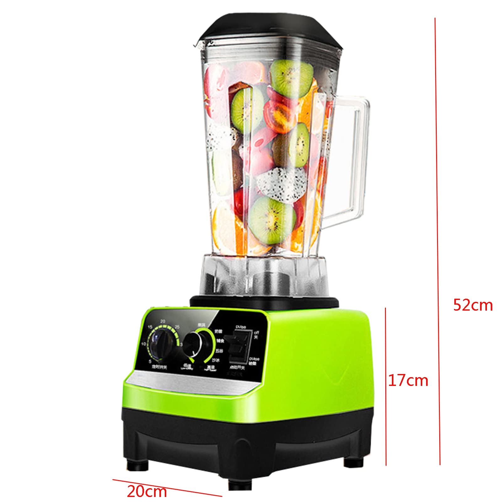 1300W Electric Blender 2L/68 Oz Professional Countertop Blender Portable Adjustable Speed Food Mixer Juicer for Smoothies, Frozen Drinks & Ice Cream, Stainless Steel Blades