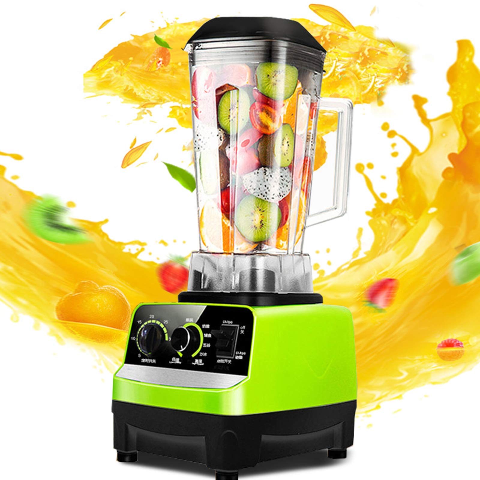 1300W Electric Blender 2L/68 Oz Professional Countertop Blender Portable Adjustable Speed Food Mixer Juicer for Smoothies, Frozen Drinks & Ice Cream, Stainless Steel Blades