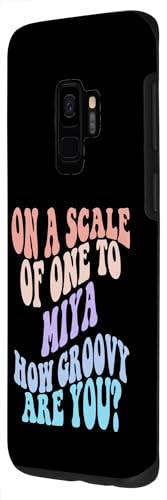 Galaxy S9 MIYA Cute Retro Girls Groovy MIYA Personalized Name Case