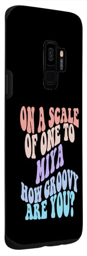 Galaxy S9 MIYA Cute Retro Girls Groovy MIYA Personalized Name Case