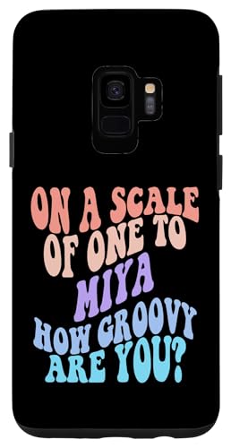 Galaxy S9 MIYA Cute Retro Girls Groovy MIYA Personalized Name Case