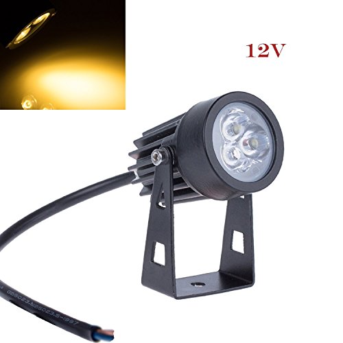 Lemonbest® Outdoor LED Landscape Up Down Light Spotlight Low Voltage 12V for Yard Step Lawn Lighting (Yellow)