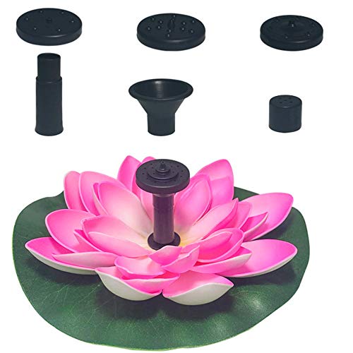 XUNMAIFBT Solar Fountain, with 4 Nozzle Solar Pond Pump Water Floating Solar Water Pump Freestanding Pump for Garden, Bird Bath, Garden Decoration