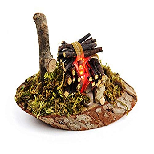 Touch of Nature 1-Piece Miniature Garden Fire Pit with LED Lighted, 4.5 Inches