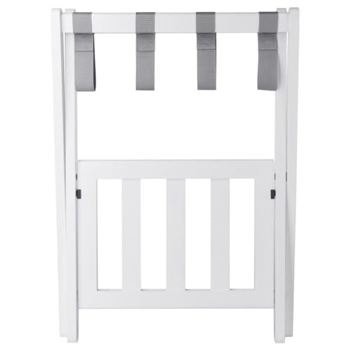 Raya luggage rack with shelf in white finish