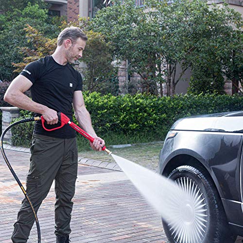 AURORA CAR High Pressure Washer Gun,40 Inch, 5000 PSI,with Replacement Wand Extension,5 Nozzle Tips Set,with 1/4'' Quick-Connect,M22 15mm or M22 14mm
