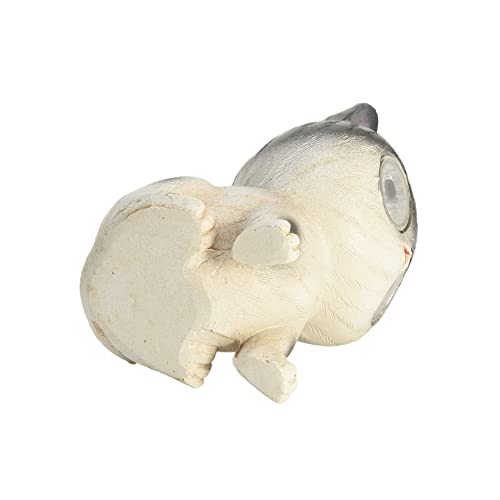 JIANWEI Garden Cat Solar Light, Cute Lawn Cat-Shaped Statues Waterproo-f Solar Animal Statue Light, Bright Eyes Solar Cat Ornament for Flower Fence Passage Walkway Courtyard Decoration