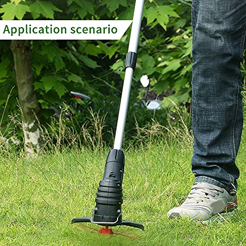 kekafu Cordless String Trimmer Weed Wacker Electric Thread Trimmer: 12V Power Grass Trimmer Lawn Edger,Electric Lawn Trimmer for Cutting Blade, Adjustable Height Weed Eater Tool for Garden and Yard