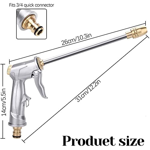 High Pressure Power Washer Wand,Household All-Metal Pacifier-Type Extension Rod Car Wash Aluminum Alloy Plating High-Pressure Water Tool Wand Lance for Cleaning Sidewalks Gutter Car Pet Window Glass