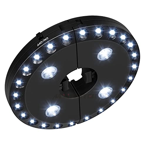 Simple Deluxe Patio Umbrella 3 Brightness Modes Cordless 28 LED Clip Clamp Pole Lighting at 200 lumens Camping Tent Yard Garden Lawn Cantilever Pool