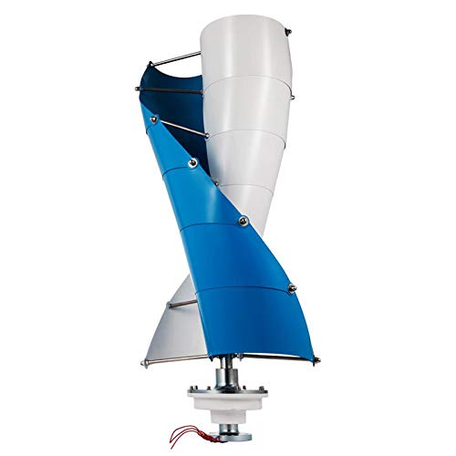 TqingVertical Spiral Wind Power Turbine Generator, 8000W 12V24V48V Vertical Axis Breeze Start Wind-Solar Complementary +Magnetic Levitation Axis Wind Turbine Generator Power for Outdoor Garden,12v