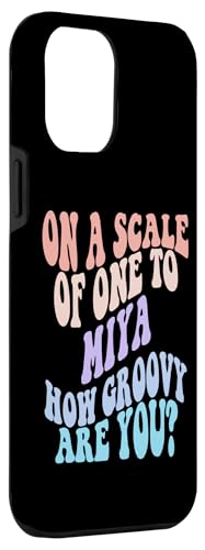 iPhone 14 Plus MIYA Cute Retro Girls Groovy MIYA Personalized Name Case