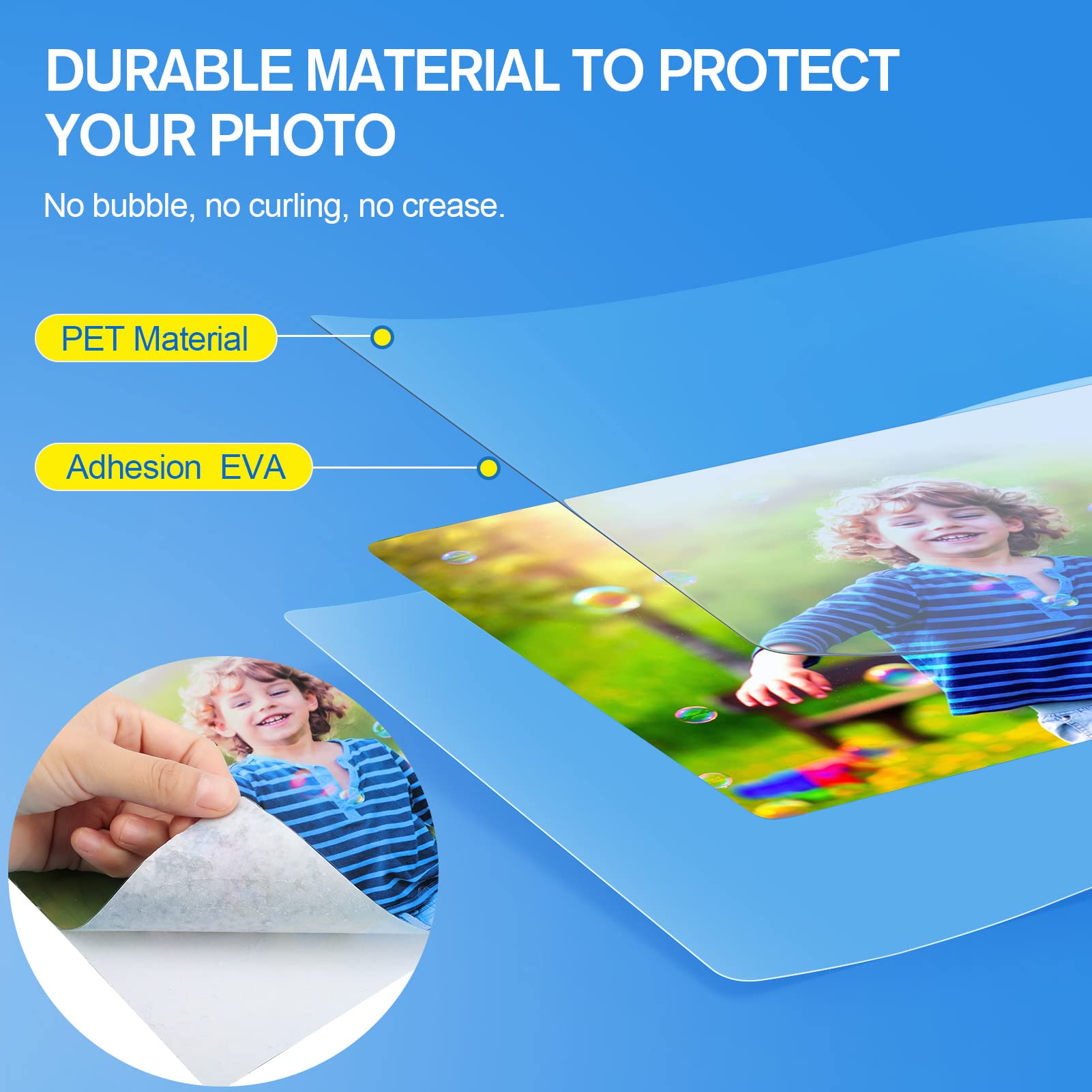 KTRIO Thermal Laminating Sheets, Hold 4 x 6 inch Photo Laminating Pouches, 5 Mil Clear Lamination Paper Protection 4.3 x 6.25 inch, Round Corner, 100 Pack