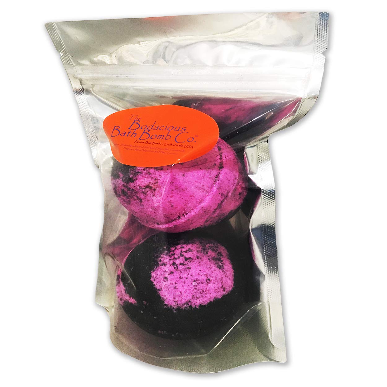 Filthy Kitty Bath Bombs - XL Bright Pink and Black Fizzers for Cat Lovers - Handcrafted, Made in America, 2 Count