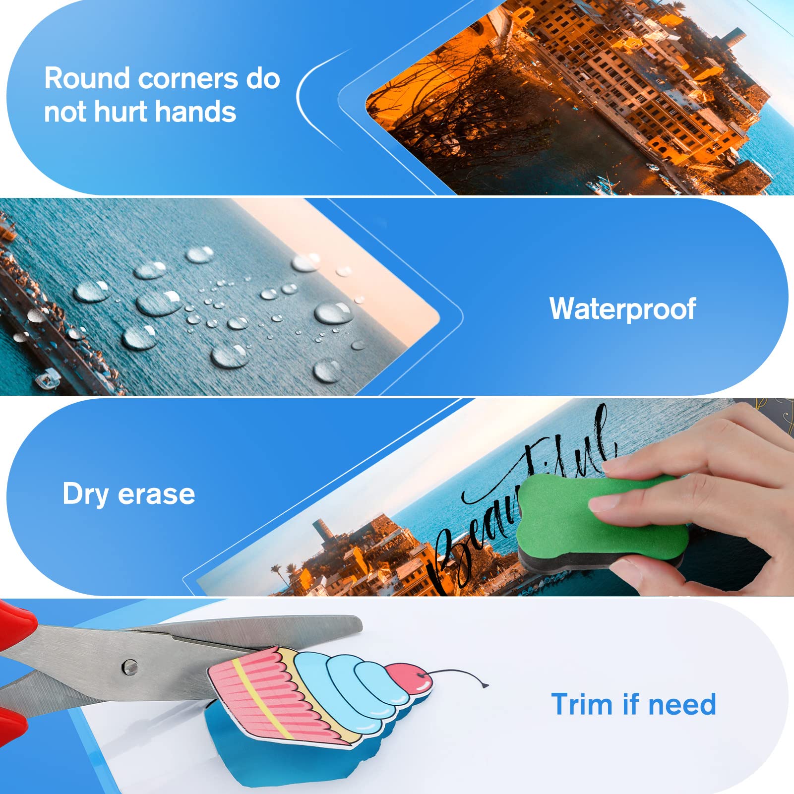 KTRIO Thermal Laminating Sheets, Hold 4 x 6 inch Photo Laminating Pouches, 5 Mil Clear Lamination Paper Protection 4.3 x 6.25 inch, Round Corner, 100 Pack