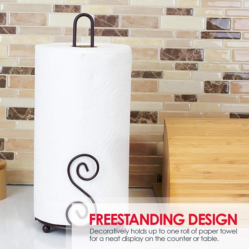 Home Basics PH10655 14 Inch Bronze Color Paper Towel Holder