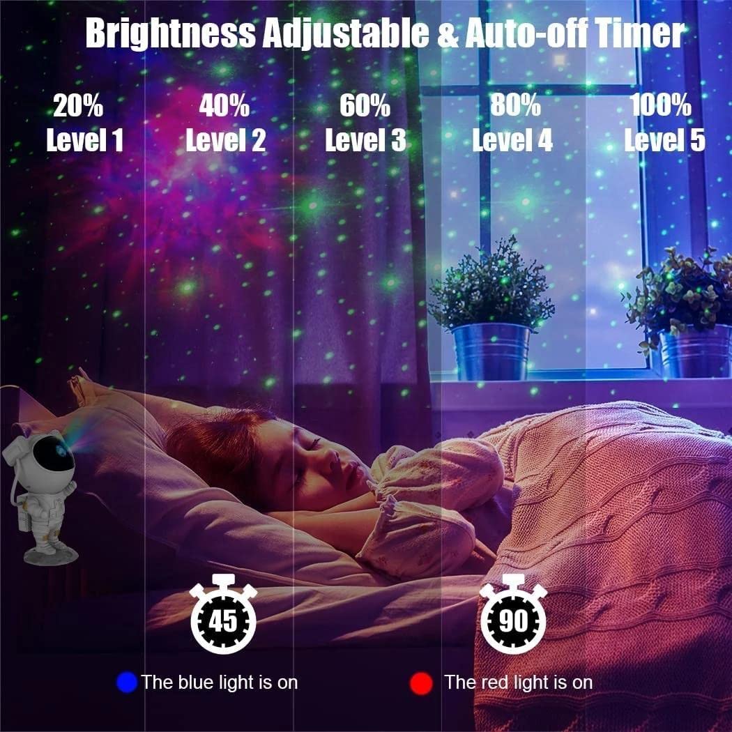 Astronaut Light Projector, Galaxy Projector for Bedroom, Star Projector with Moon Lamp, LED Nebula Night Light