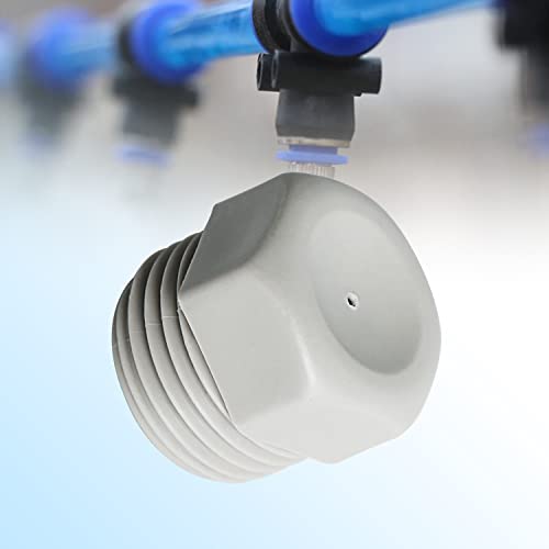 Aopin Garden Lawn Misting Nozzles PP 2mm / 0.079" Atomizing Mister Sprayer Nozzle Suitable For Outdoor Cooling, Garden Irrigation, Fountain, Crop Nutrient Injection, Greenhouse 4 Pcs