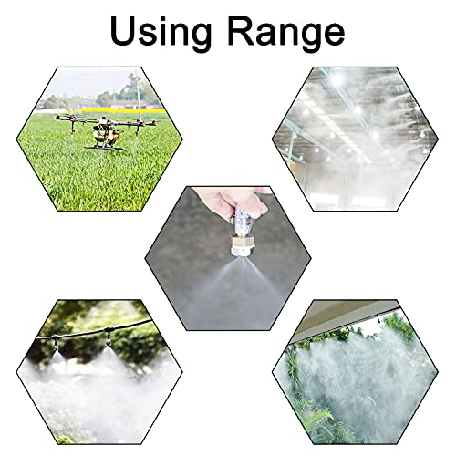 Aopin Garden Lawn Misting Nozzles PP 2mm / 0.079" Atomizing Mister Sprayer Nozzle Suitable For Outdoor Cooling, Garden Irrigation, Fountain, Crop Nutrient Injection, Greenhouse 4 Pcs
