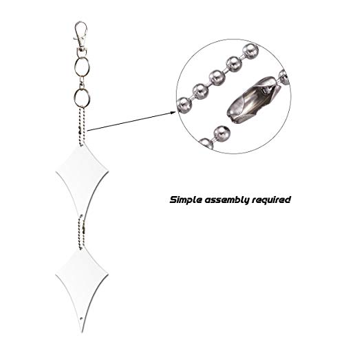 EACILLES Reflective Discs to Keep Birds Away, Hanging Reflectors to Scare Birds Away from Your House and Garden, 16 Diamond Discs