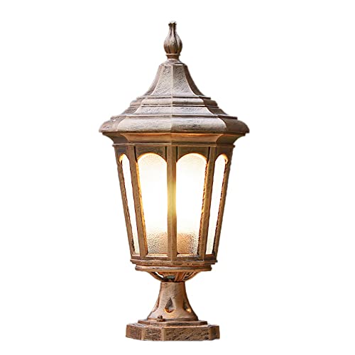 KMYX Outdoor Post Light Modern Bollard Column Lamp Waterproof IP55 Exterior Pillar Lamp Garden Stigma Light Courtyard Porch Decorative Landscape Lamp, 11cm×42cm