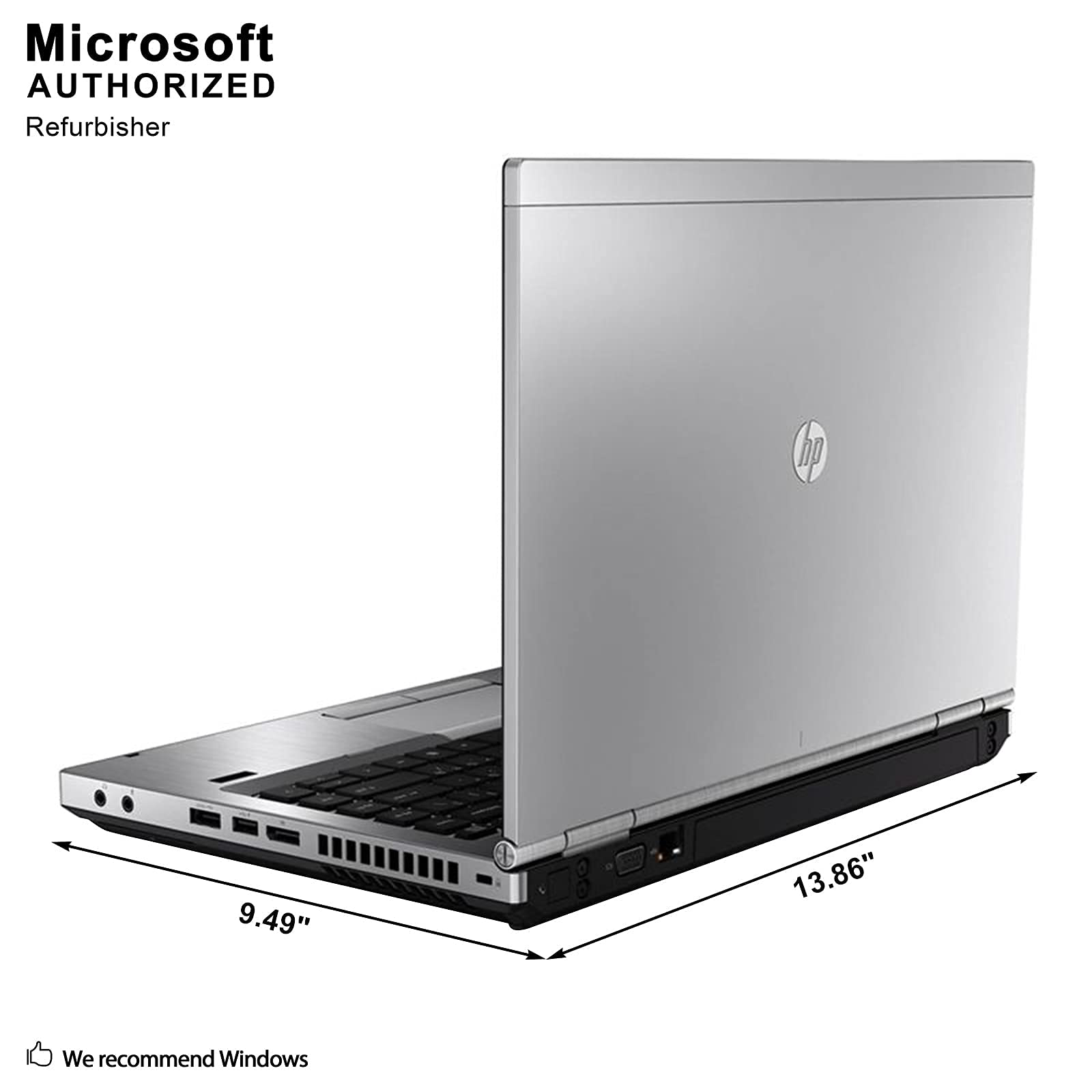 HP Elitebook 8470p 14 Inch Laptop, Intel Core i5 3320M 2.6G, 8G DDR3,240G SSD,DVD,Windows 10 Pro (Renewedd)