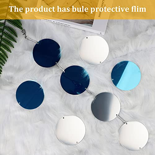 Firiglob 24 Pack Bird Scare Discs Set, 3.9 Inch Large Double-Sided Bird Reflectors, Upgraded Discs Set Reflective, Bird Scare Devices to Keep All Birds Away Like Woodpeckers, Pigeons, Ducks, Herons