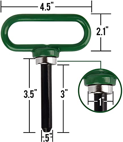 Lawn Mower Trailer Hitch Pins - Ultra Strong Neodymium Magnet Trailer Gate Pin LP63768 for John Deere Craftsman Cub Cadet Exmark Toro Lawn Tractor