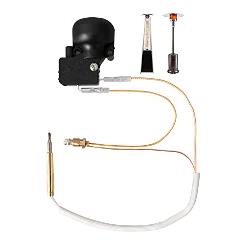 Thermocouple & Tilt Switch for Patio Heater, Thermocouple and Dump Switch Repair Kit for Propane Patio Heater Glass Tube Patio Heater Gas Heater, Patio Heater Parts for Tower Heater, 1 Pack