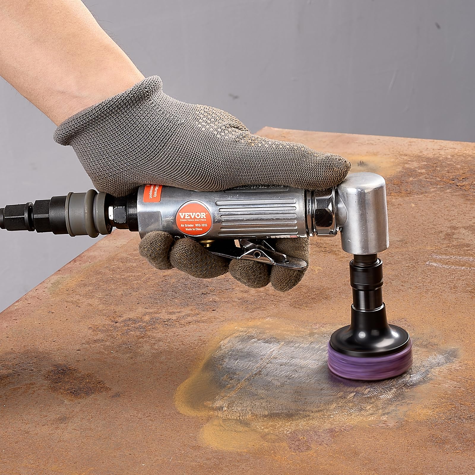 VEVOR Air Die Grinder, 1/4" Right Angle Die Grinder 20000RPM, Lightweight, Ball Bearing Construction, 24PCS Discs for Grinding, Polishing, Deburring, Rust Removal