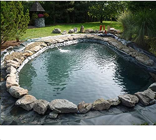 13X10 Ft Pond Liner 20Mil Flexible Liners Water Garden Fish Pond Liner Elasticity LDPE Pound Skins