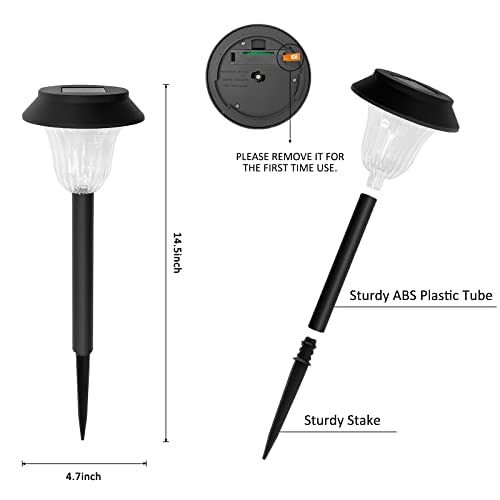 8 Pack Solar Lights Outdoor waterproof, Solar Powered Garden Lights, Bright LED Solar Pathway Lights, Auto On/Off landscape solar lights for Garden, Yard, Landscape, Patio, Driveway, Backyard, Walkway