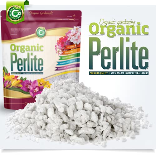 Organic Perlite - Made in USA for Indoor/Outdoor Plants & Organic Gardens - Horticultural Soil Amendment Additive Conditioner Grow Media for Succulents • Orchids and More! (8 Liters Premium Grade)