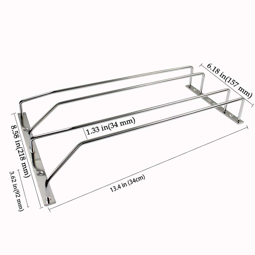 Wine Glasses Holder,Under Cabinet Stemware Wine Glass Rack Storage Holder 13.4 Inch Set of 2 Convenient collection Hanging Rack