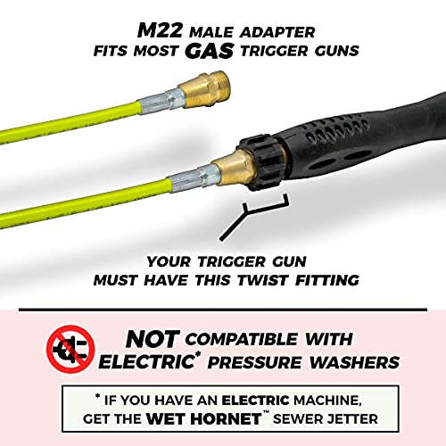 Sewer Jetter - 50 FT JetSnake Drain Cleaner for Your Gas Pressure Washer
