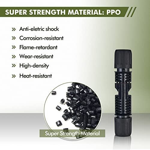 HQST 10 Pairs Solar Connectors Male/Female IP67 Waterproof Solar Panel Cable Connectors