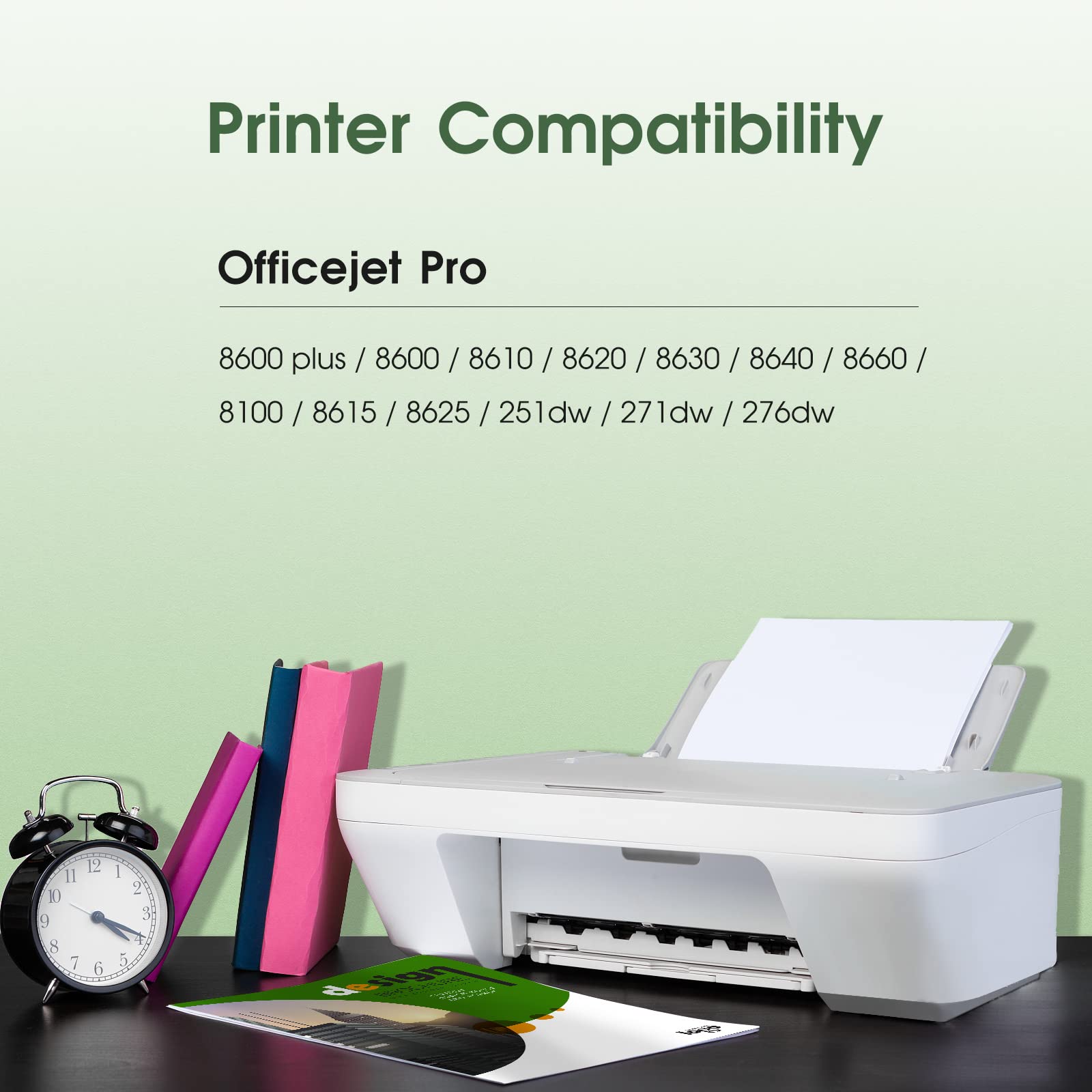 950XL Ink Cartridges Replacement for HP 950XL 951XL Combo Pack Use with HP OfficeJet Pro 8600 8610 8620 8100 8630 8660 8640 8615 8625 276DW 251DW 271DW Printer (4-Pack)